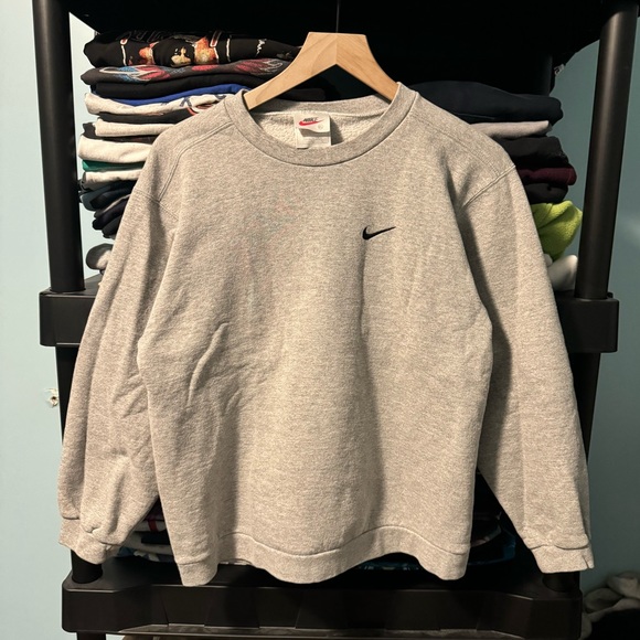 Nike | Sweaters | Vintage 9s Nike Heather Grey Crewneck Made In Usa | Poshmark